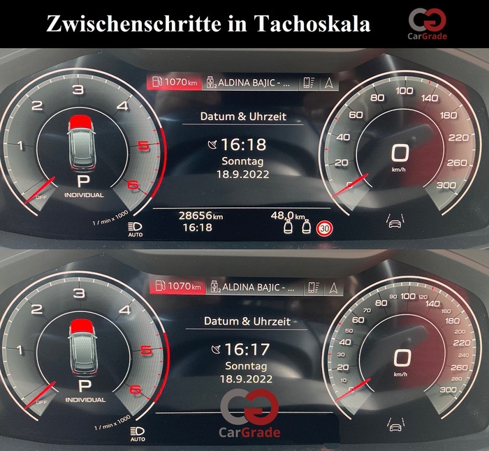 A6 / A7 4K Erweiterung der Skala des Tachos :: Cargrade - Codierung von ...